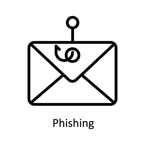 Phishing Vector Outline Icon Design Illustration Cyber Security Symbol