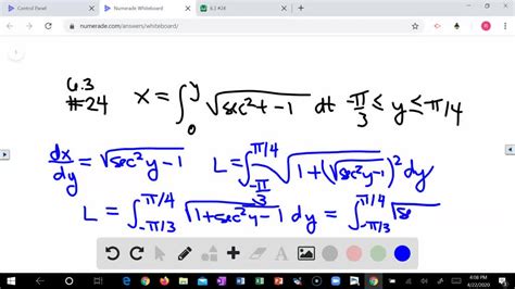 solved a set up an integral for the length of the curve b graph the