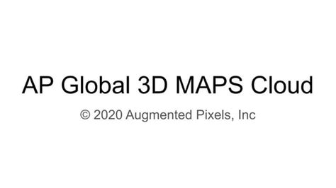 Ap Global 3d Maps Cloud Ppt