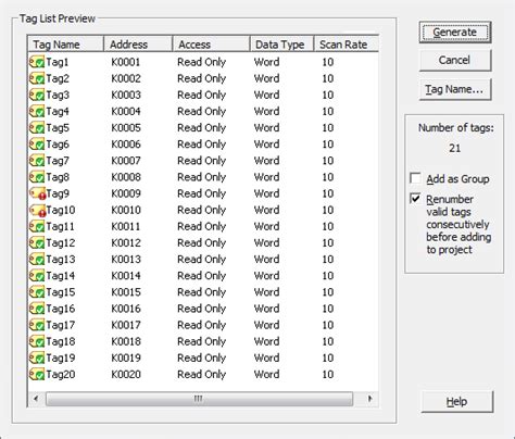 Generating Multiple Tags Industrial Gateway Server Igs 2022