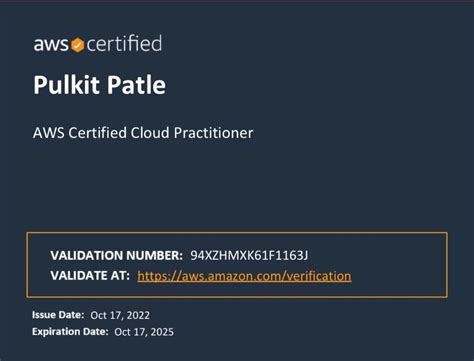 Pulkit Patle On Linkedin Cloud Amazon Aws Awscertified