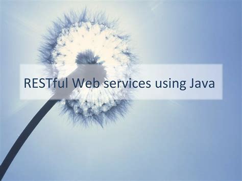 Developing Restful Webservices Using Jersey Ppt