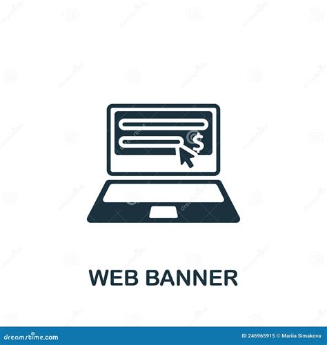 Web Banner Icon Monochrome Simple Digital Marketing Icon For Templates