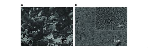 Top Down Sem Image Of A 100 Nm A Moo X Film And B Nio Films On