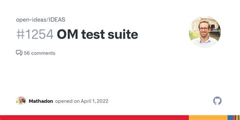 Om Test Suite · Issue 1254 · Open Ideasideas · Github
