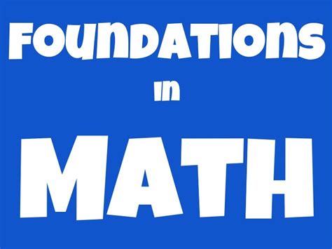 Foundations In Math