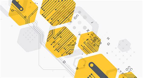 디자인 작업을 위한 추상 노란색 육각형 미래 배경 과학 기술 개발에 대한 스톡 벡터 아트 및 기타 이미지 개발 공학 과학