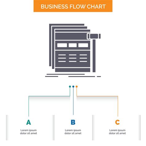 Internet Page Web Webpage Wireframe Business Flow Chart Design With
