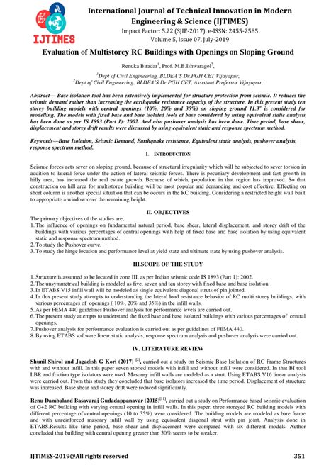 Pdf Evaluation Of Multistorey Rc Buildings With Openings On Sloping Ground