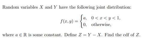 Solved Random Variables X ﻿and Y ﻿have The Following Joint