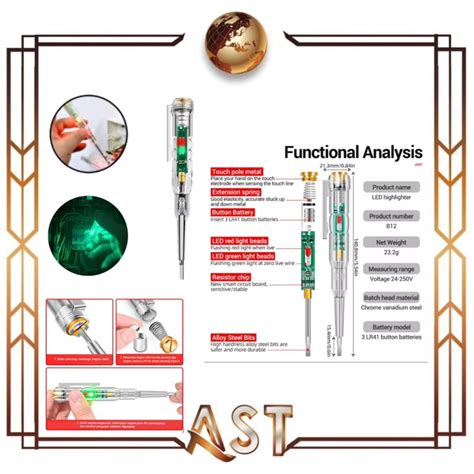 Jual Obeng Tespen Minus Test Listrik Tes Pen Lampu Led Merah Hijau Tester Sensor Detektor Viral