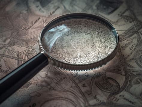 Premium Photo An Ai Generated Magnifying Glass Placed On Patterned