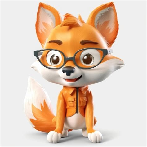 Premium Ai Image A Fox Wearing Glasses And A Jacket