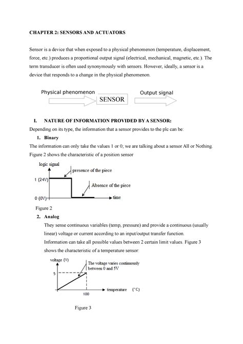 Chapter 2 Sensors Sensor Physical Phenomenon Output Signal Chapter 2