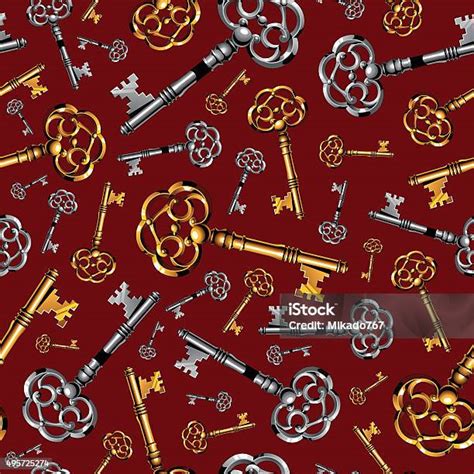 골드 및 실버 빈티지 키를 어둡습니다 아르카디아 배경기술 원활한 강철에 대한 스톡 벡터 아트 및 기타 이미지 강철 고객 고풍스런 Istock