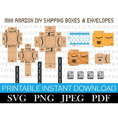 Mini Amazon Boxes And Envelope Template Mini Template Mini Pr Inspire Uplift