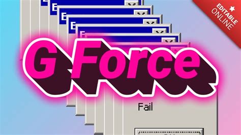 G Force Y2k Logo Text Effect Generator
