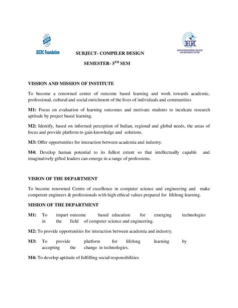 Unit 1 Export Compiler Design Subject Compiler Design Semester