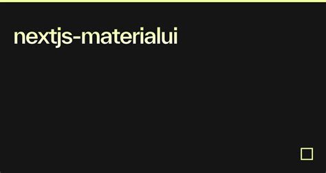 Nextjs Materialui Codesandbox
