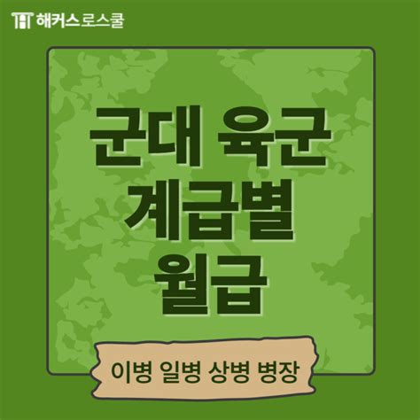 군인 육군 이병 일병 상병 병장 월급 얼마나 될까요 네이버 블로그