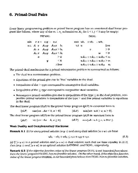 Pdf Primal Dual Pairs