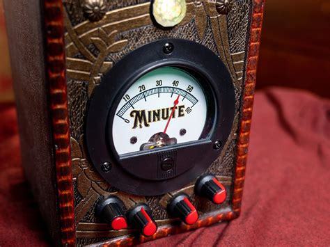 This Retro Clock Tells Time With Analog Gauges