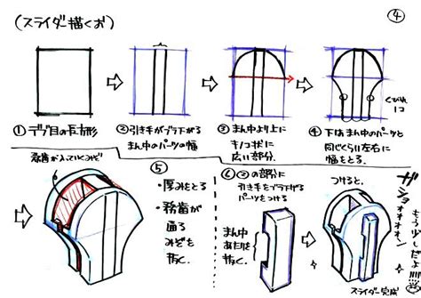 拉链扣子 结构分析 画法 参考教程 学院 摸鱼网 Σ っ Д っ 让世界更萌 mooyuu