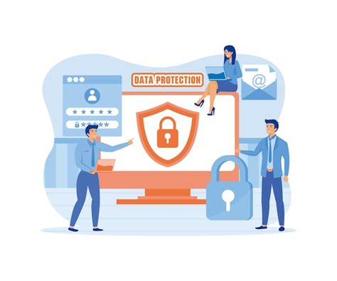 Premium Vector Data Protection Concept Data Security And Privacy And