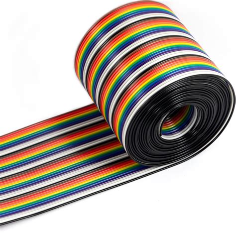 Cable Flat Dupont 2 54mm Arcoiris 40 Pines 24awg Arduino Metro
