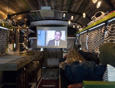 Installed A Mini Theatre In My Skoolie The Office On Repeat Scrolller