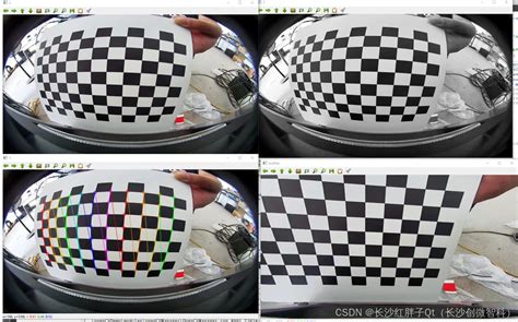 Opencv开发笔记（八十一）：通过棋盘格使用鱼眼方式标定相机内参矩阵矫正摄像头图像 哔哩哔哩