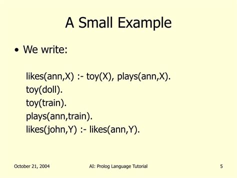 ppt artificial intelligence prolog language tutorial powerpoint
