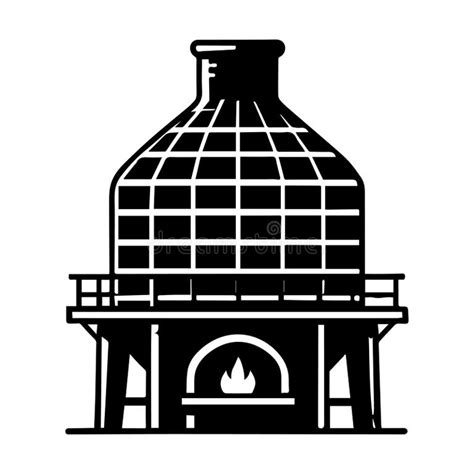 Simple Vector Icon Of Kiln Logo Design Illustration Stock Vector