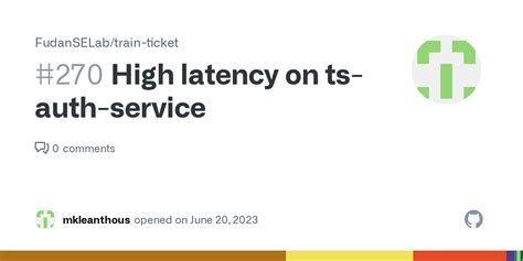 high latency on ts auth service · issue 270 · fudanselab train ticket · github