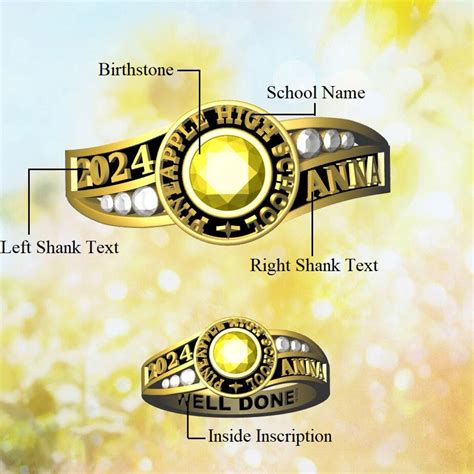 Womens Class Ring Custom Made For High Shcool And College Etsy