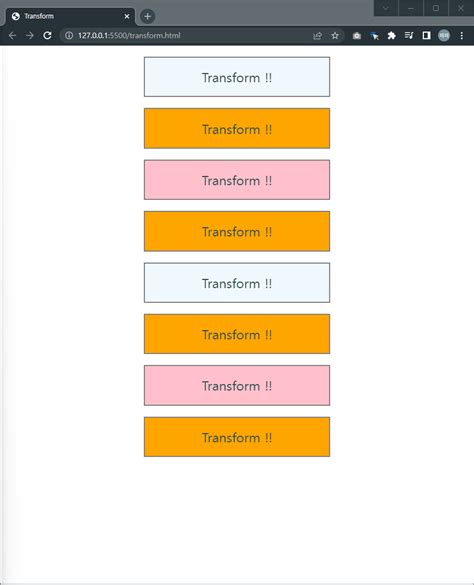 Transform Rotate Scale Translate Skew