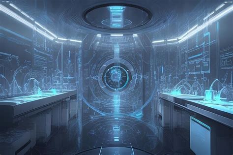 Premium Ai Image Futuristic Quantum Time Manipulation Lab