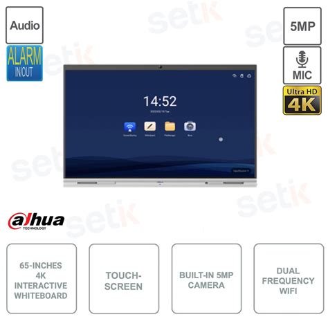 Lch65 Mc410 B Tableau Blanc Interactif 65 Pouces Écran Tactile 4k Ultra Hd Wi Fi Dled