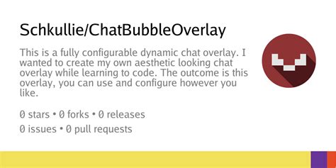 Schkullie Chatbubbleoverlay This Is A Fully Configurable Dynamic Chat Overlay I Wanted To