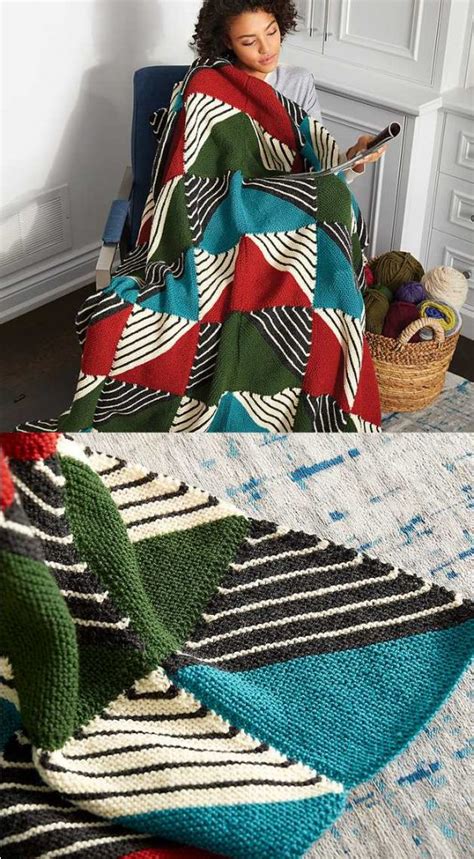Knit Patchwork Blanket Free Pattern Knitting Bee Knit Patchwork Blanket Free Pattern Knitting Bee