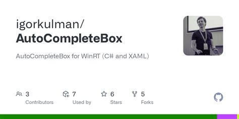 Github Igorkulman Autocompletebox Autocompletebox For Winrt C And Xaml