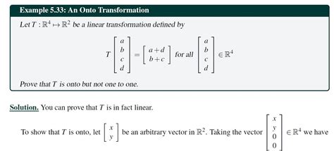 solved example 5 33 an onto transformation let t r4 r2 be