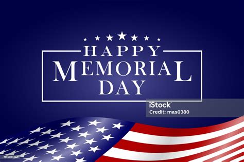 우리 국기 별과 줄무늬가 있는 행복 한 기념일 배경 기념일 초대장 인사말 카드 배너 및 광고를 위한 템플릿입니다 벡터 4세기에 대한 스톡 벡터 아트 및 기타 이미지 Istock