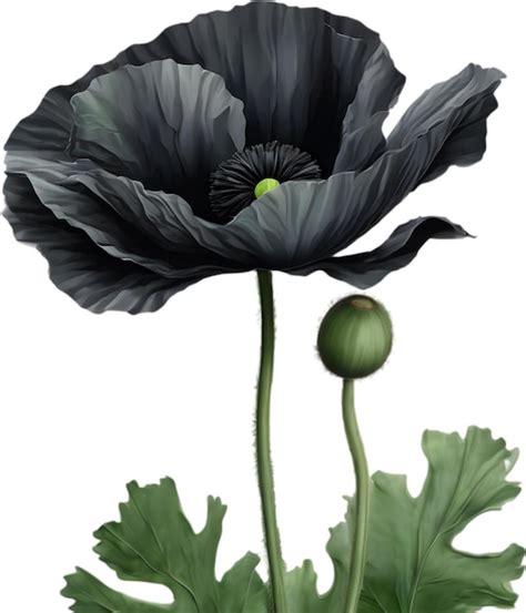 A Poppy In Hyperrealistic Cartoon Style Premium AI Generated PSD