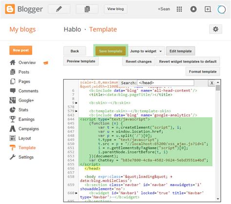 How To Add Your Chat Script To Blogger Hablo Chat