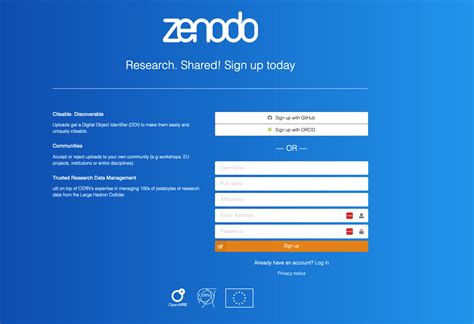 ui missing github orcid option in sign up page · issue 116 · zenodo