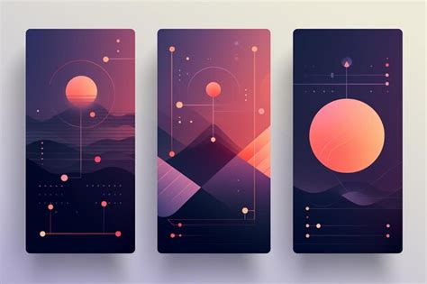 Premium Photo Vector Geometrical App Cover Template With Shapes