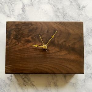 Walnut Clock Etsy