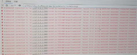 解决报错：websocket Connection To‘ws1270015000eio4andtransportwebsocketfailed