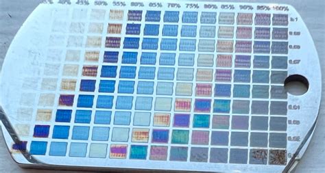Lightburn Laser Stainless Steel Color Engraving Test File Ortur Laser Master 3 Digital